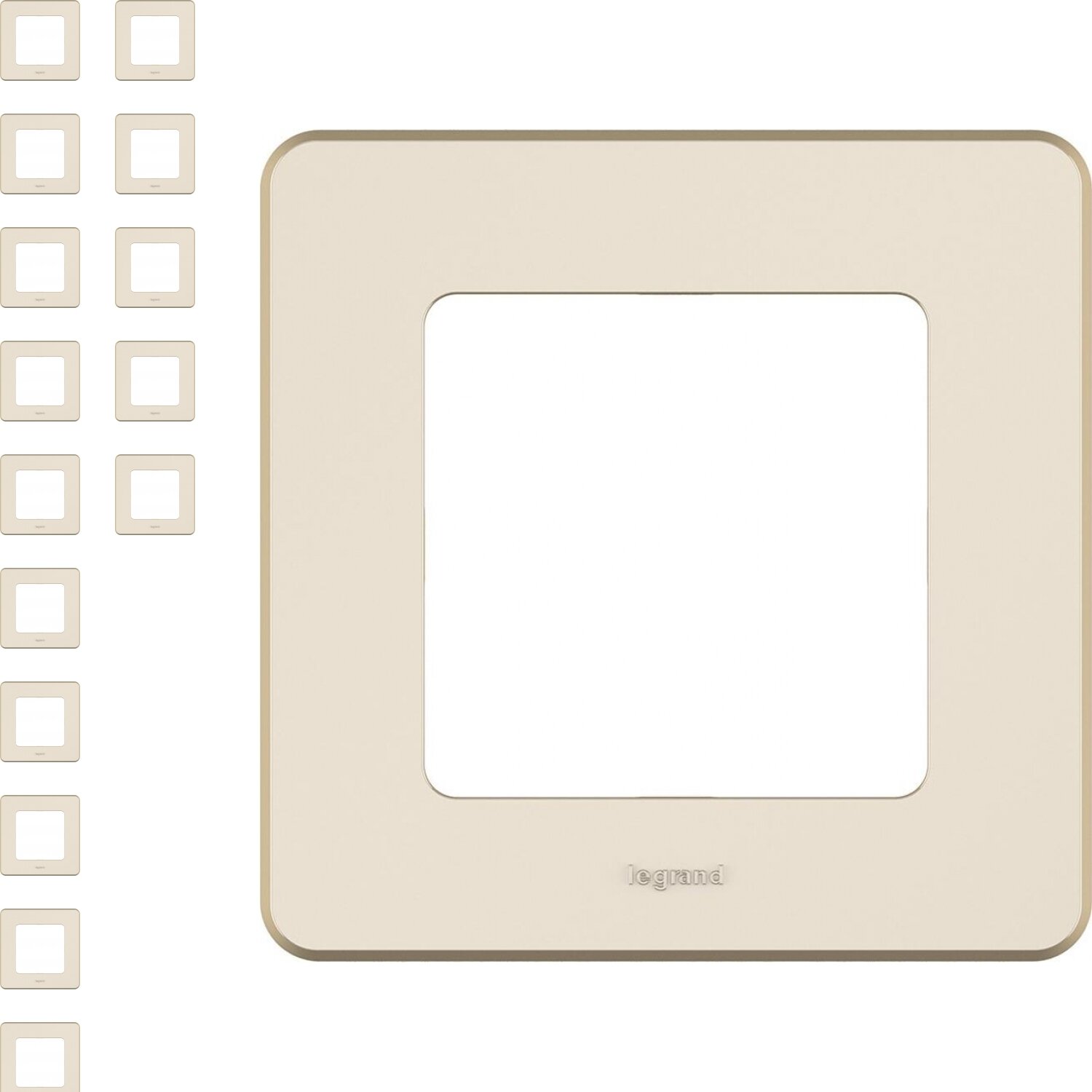 Рамка Legrand Inspiria одноместная универсальная слоновая кость (комплект из 15 шт.)