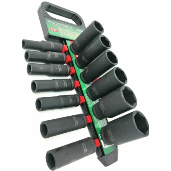 Набор головок Rock Force RF-4137MPB 1/2", ударных, глубоких, 13 предметов