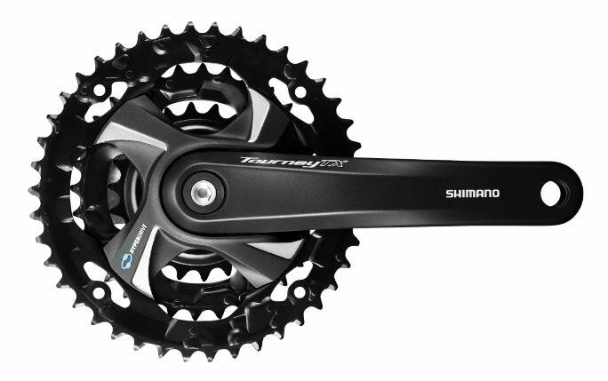 Система шатунов 3ск. 48T Shimano Tourney TX801, с защитой, SQR, 170 мм, 48х38х28T, черный