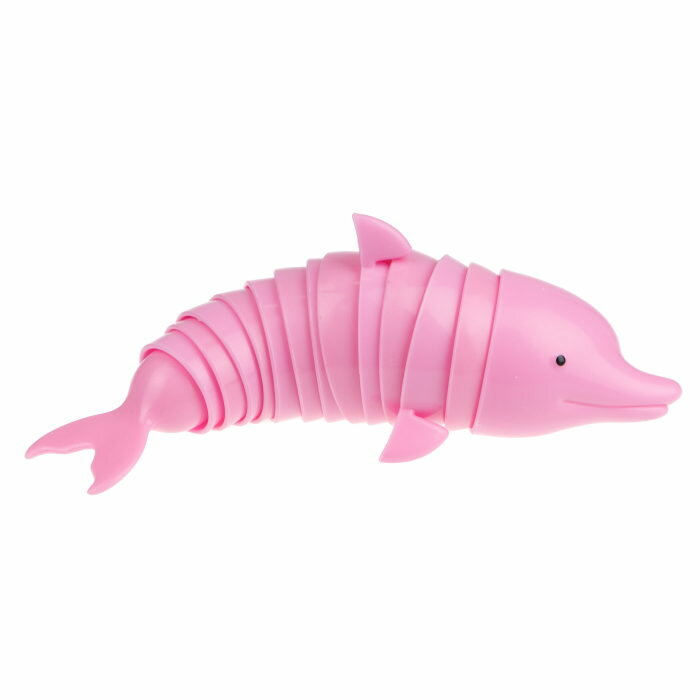 Развивающая антистресс-игрушка 1TOY Гремушка дельфин, розовый 1шт