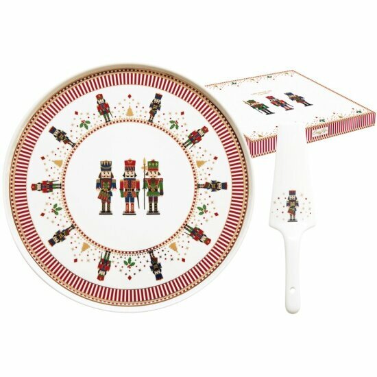 Блюдо Easy Life для торта с лопаткой "Щелкунчик" 32см EL-R1112/NUTC