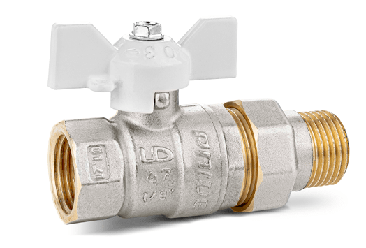 Кран шар.(вода) Америк. 1/2" баб. "LD Pride" 47.15. В-ГШ. Б белый (19)