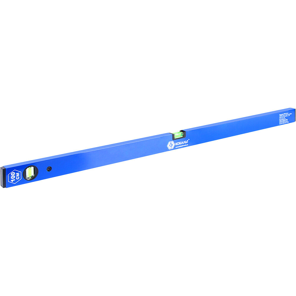 Уровень строительный кобальт Оптима, 1000 мм, профиль 20 x 49 мм, 2 глазка, точность 1,0 мм/м
