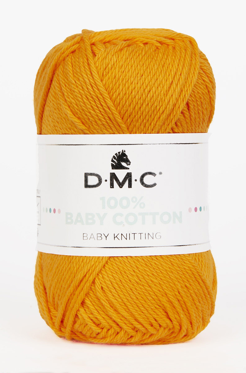 Пряжа "DMC" 382 Baby Cotton 100% хлопок 50 г 106 м 792 оранжевый