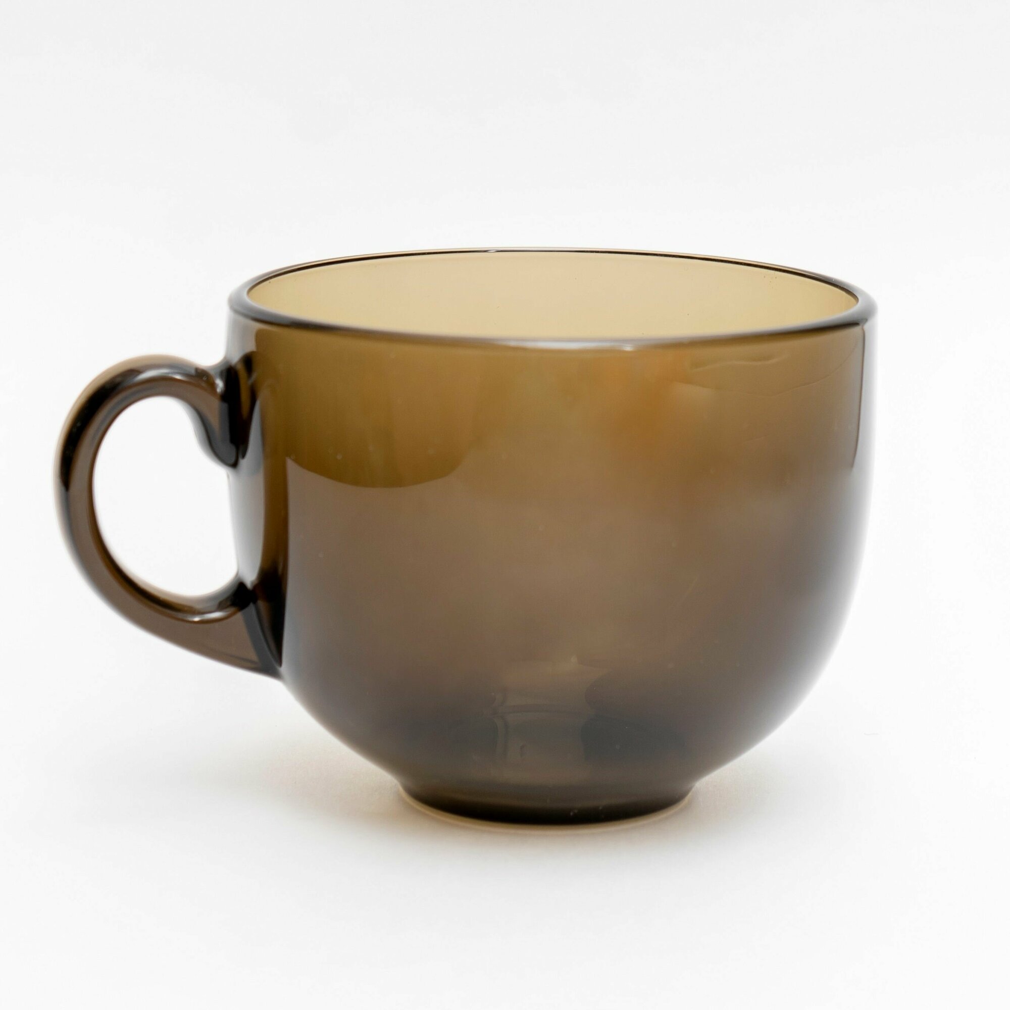 Кружка бульонница стеклянная коричневая 500 мл