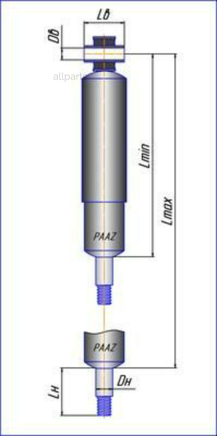 PAAZ 59136P амортизатор подвески ! \RVI, Volvo FH/FM