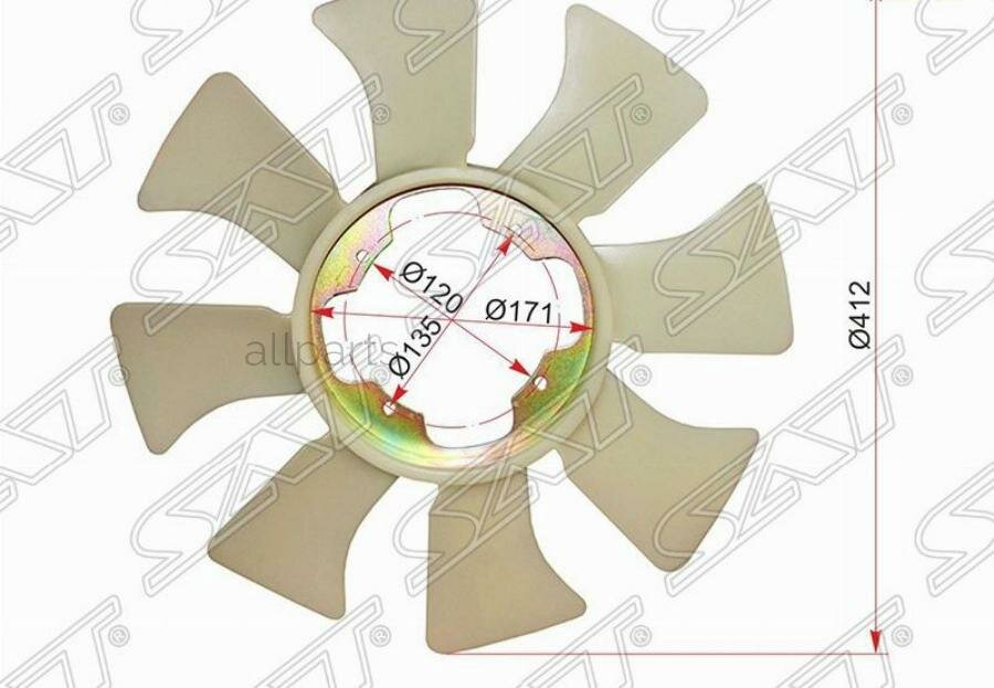 SAT ST-21060-43G00 Крыльчатка Nissan Pathfinder 85-95 / Terrano 86-96