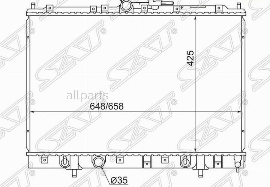SAT MC00012 Радиатор Mitsubishi Pajero iO 98-00