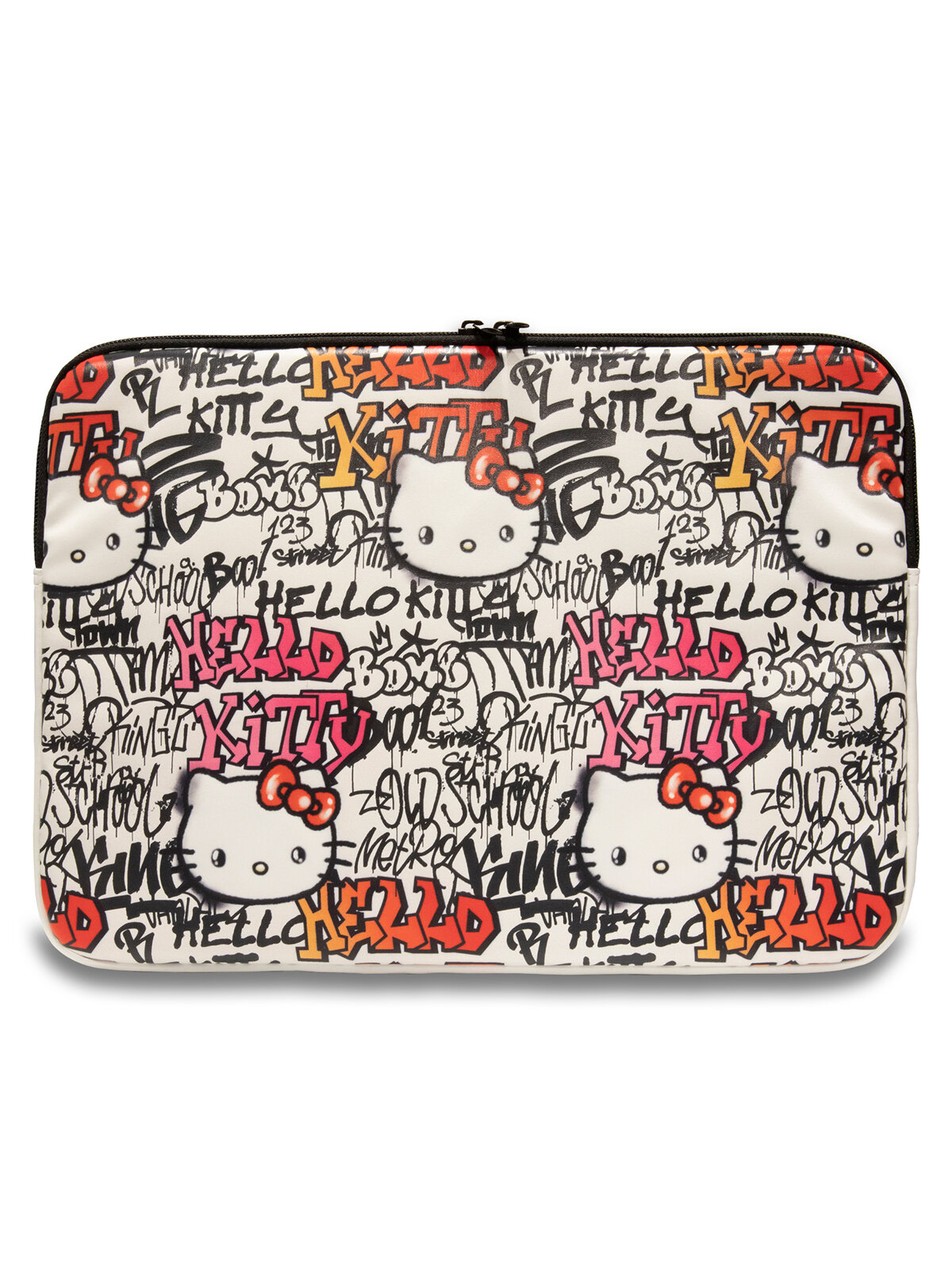 Hello Kitty для ноутбуков 13"/14" чехол Sleeve ZIP PU leather Graffiti Tags Beige