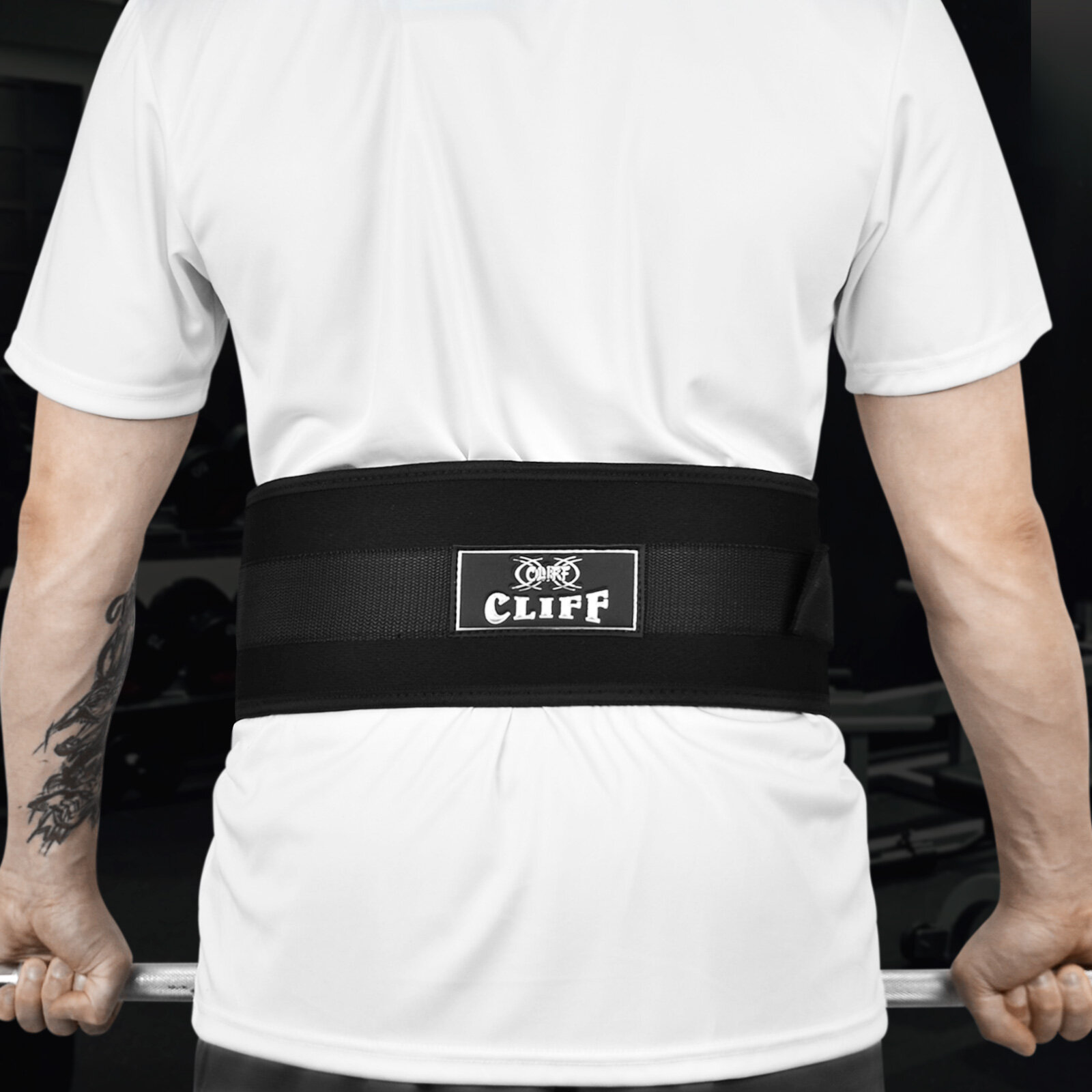 Пояс тяжелоатлетический CLIFF NYLON, нейлон, размер XL, черный