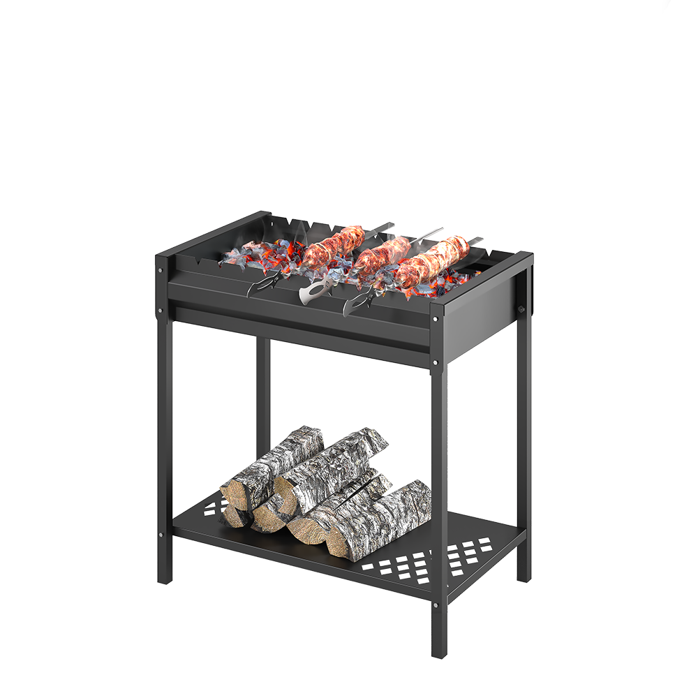 Мангал Везувий "Кулинар 1", сталь 09Г2С, толщина стенок топки 2 мм