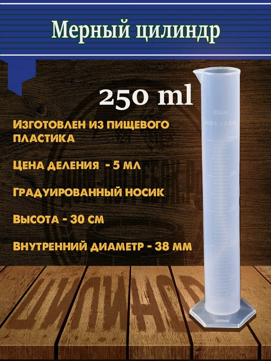 Мерный цилиндр пластик 250 мл