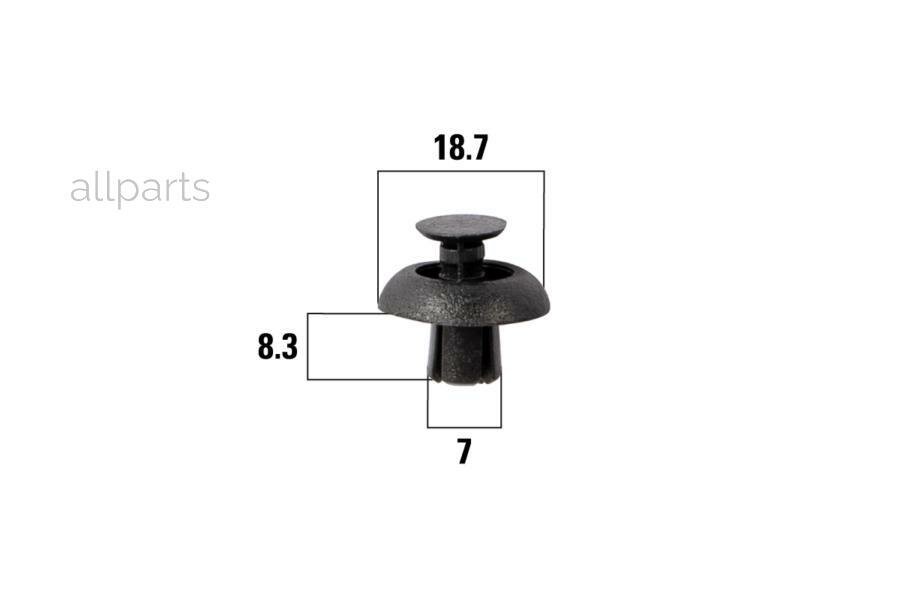 KRAFT KT106245 клипса пластмассовая