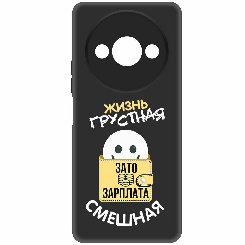 Чехол-накладка Krutoff Soft Case Жизнь грустная для Xiaomi Poco C61 черный