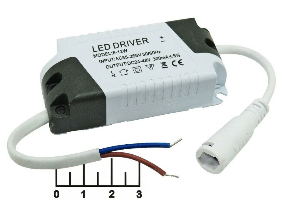 Драйвер светодиода 300mA/24-48VDC 85-265VAC (8-12)
