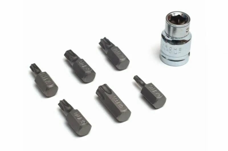 Набор бит сервис ключ (torx) торкс Т25-55 7 предметов. (76437)