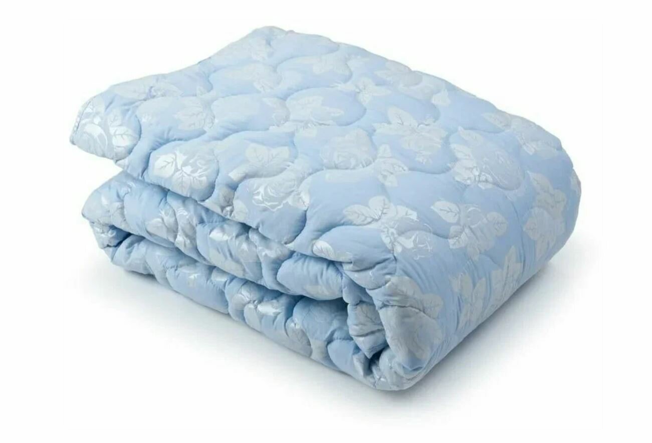 Одеяло Евро лебяжий пух 200 х 220 см, голубой