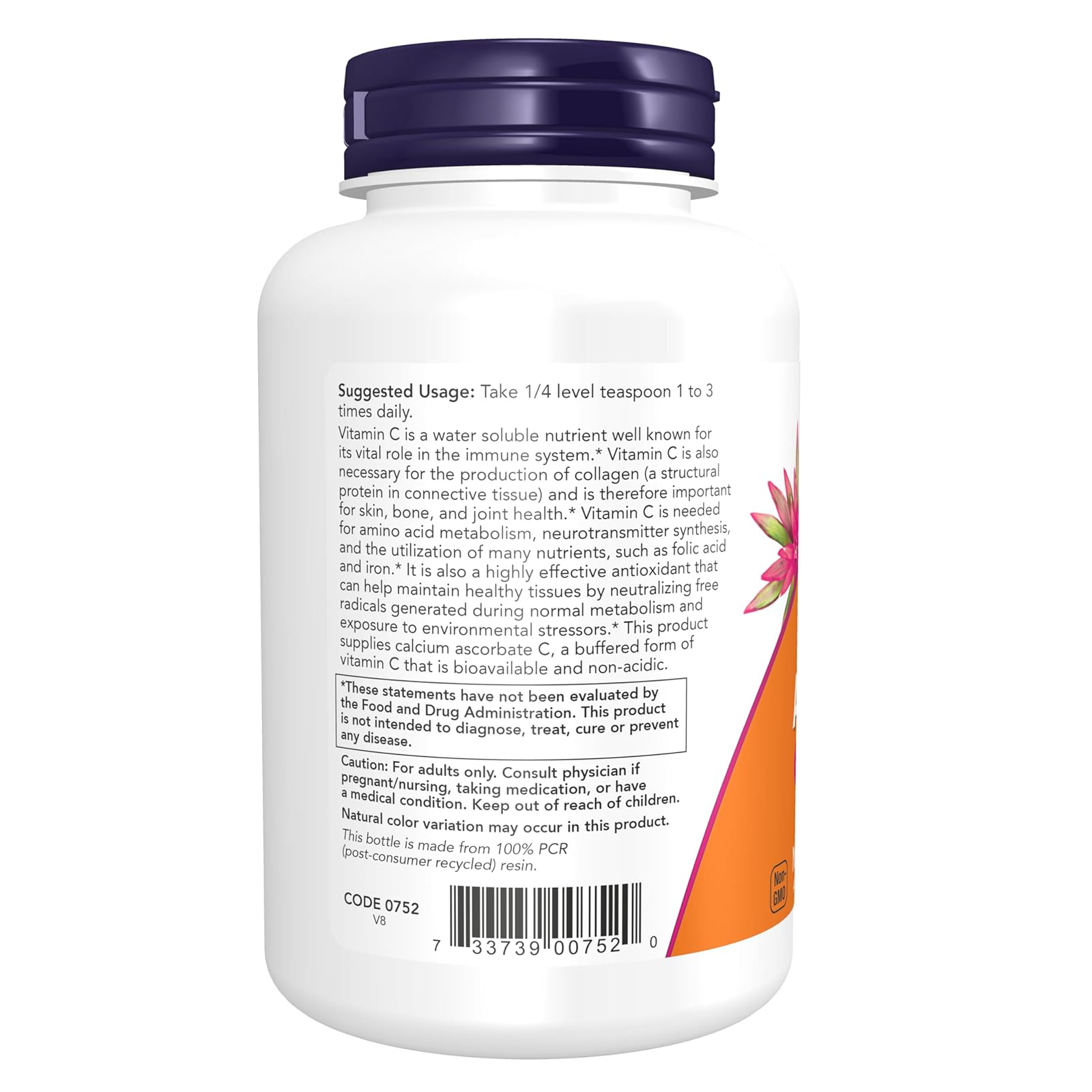 NOW Foods, Calcium Ascorbate, Витамин С из аскорбата кальция в порошке, 1120 мг, 227 гр. — фото 1