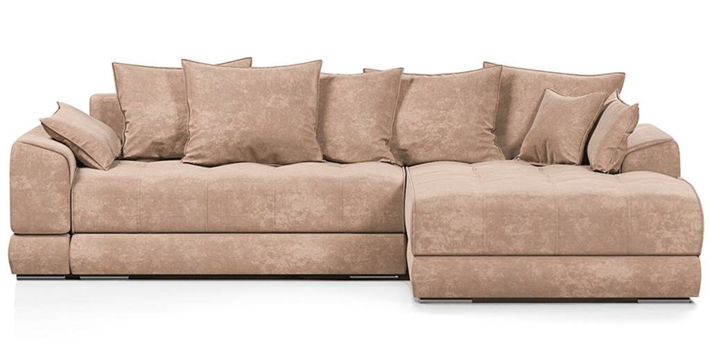 Угловой диван-кровать Nordkisa, Еврокнижка, 285х190х87 см, диван угловой, с ящиком для белья, с декоративными подушками