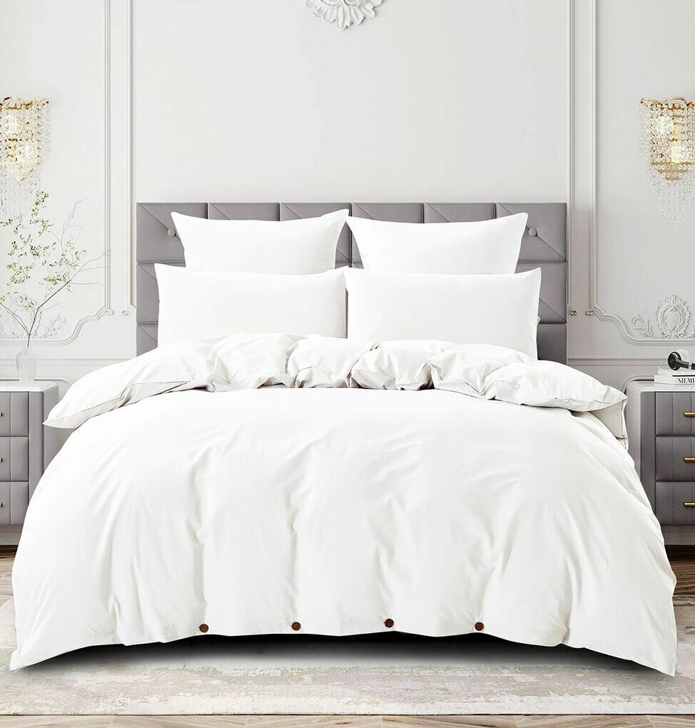 Постельное белье из вареного хлопка Вальтери LE-02 2-х спальный (180х215) 4 наволочки