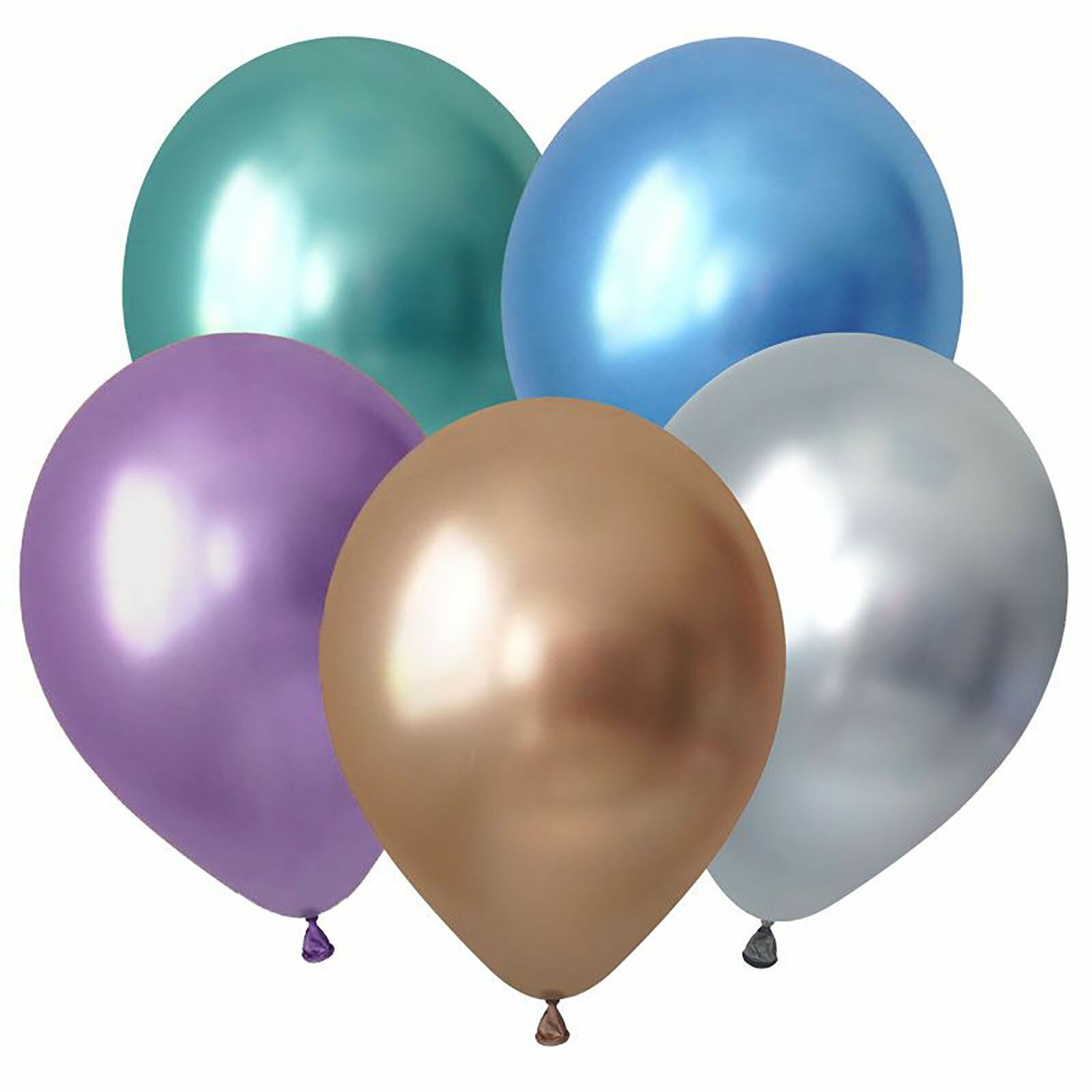 Ассорти, Зеркальные шары / Luster Assorted, латексный шар (12"/30 см ) 50 шт. / DECOBAL, Вьетнам