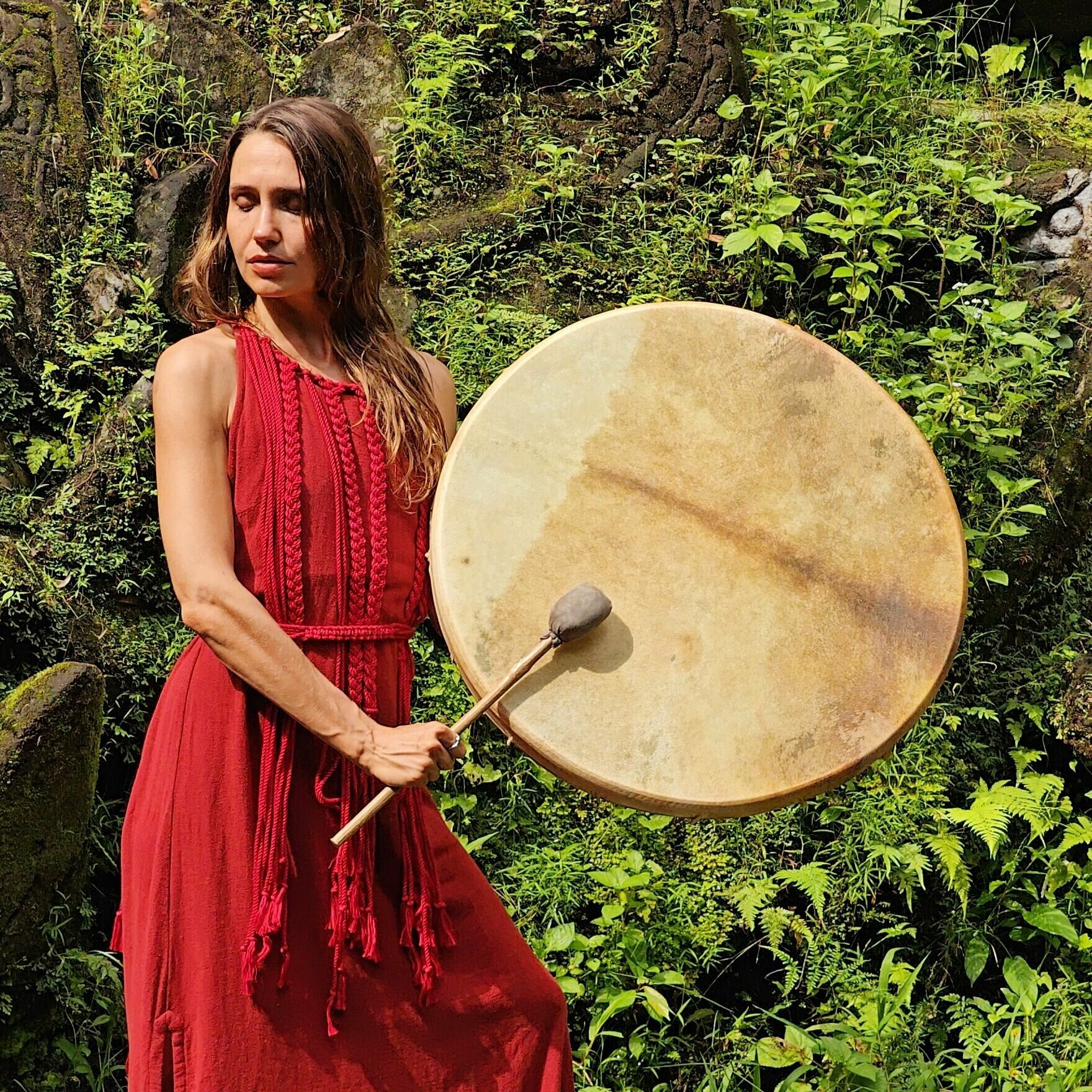 Шаманский бубен 60 см, мощный, устойчив к воздействию влаги, громкий