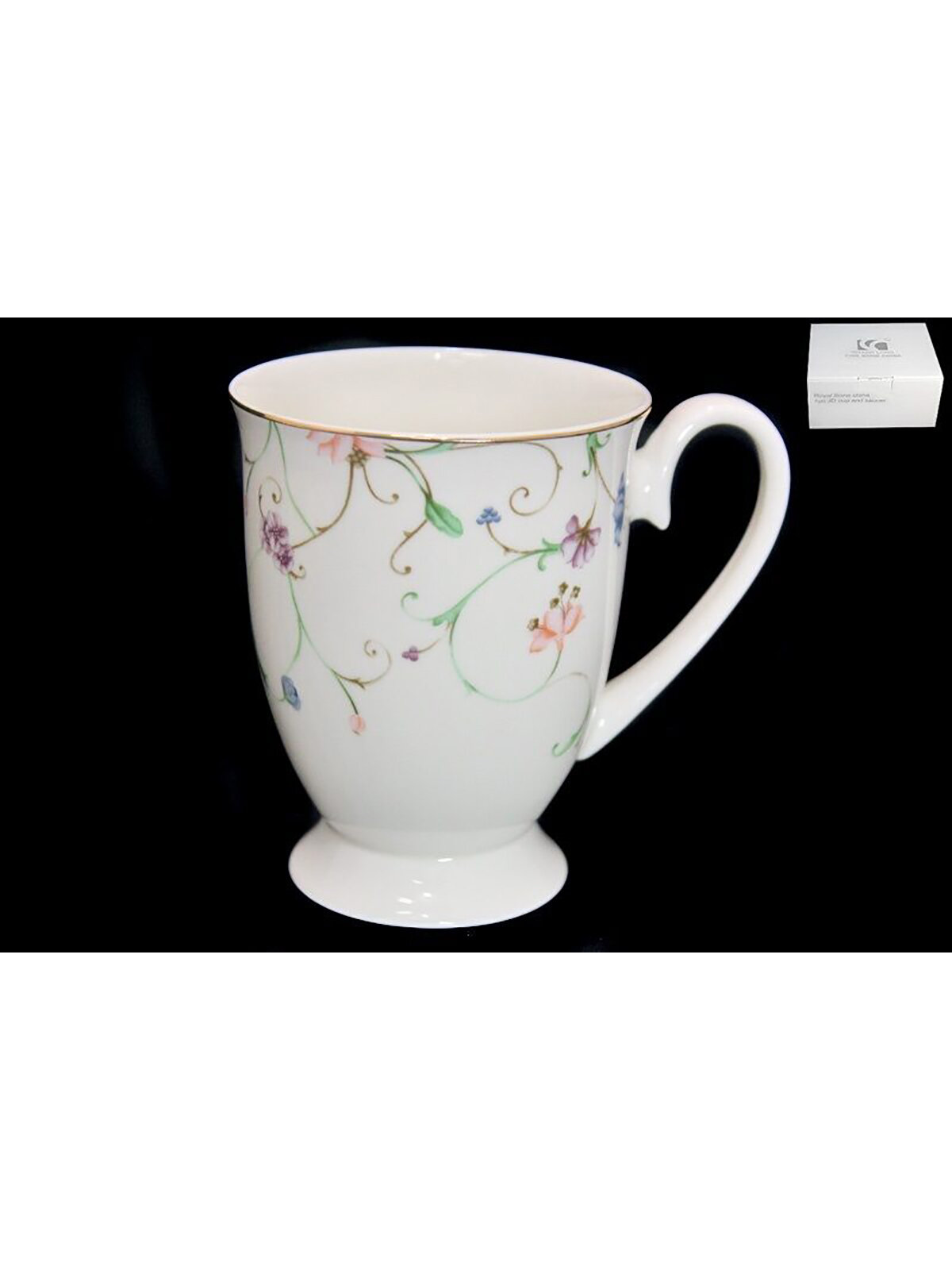 Кружка для чая Lenardi Английский сад, костяной фарфор, 300 мл