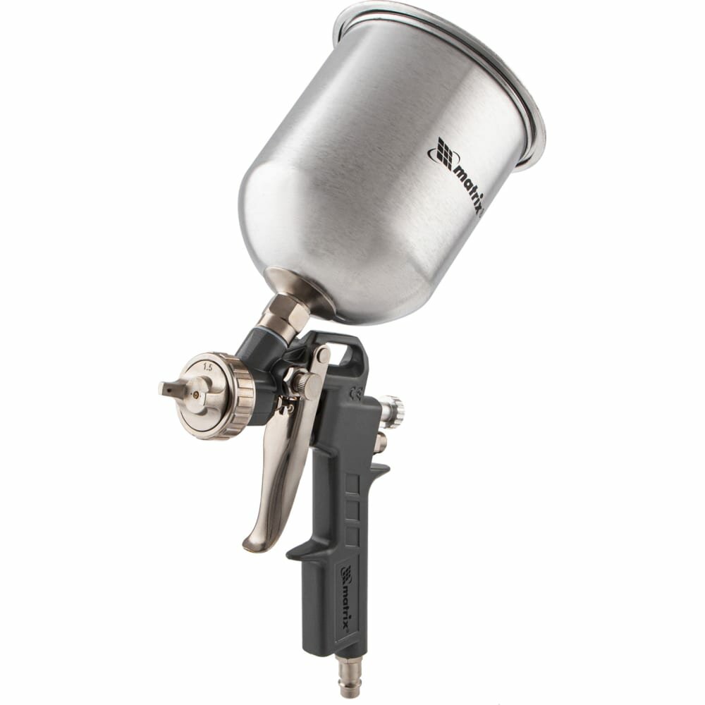 Пневматический краскораспылитель с верхним бачком MATRIX 57315 для защиты и декоративного покрытия поверхностей