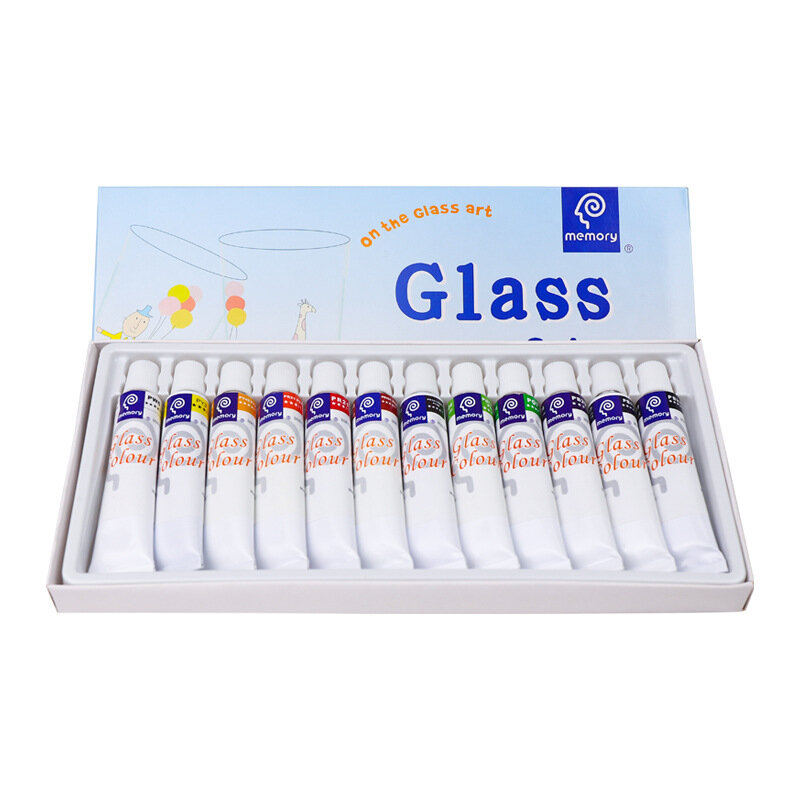 Краска для рисования diy glass, 12 цветов, 12мл