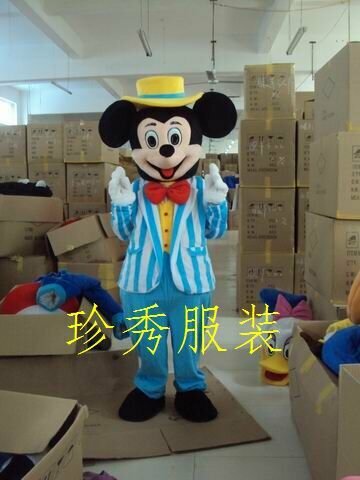 Костюм куклы Минни Микки, с головным убором, для аниме-представлений, размер один, цвет Микки в синюю полоску