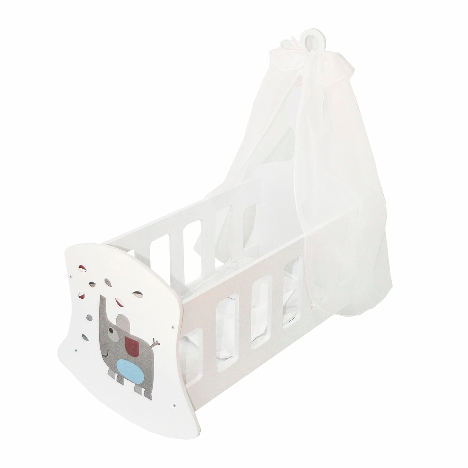 PAREMO Люлька с балдахином Мимими Крошка Ви (PFD120-70) белый