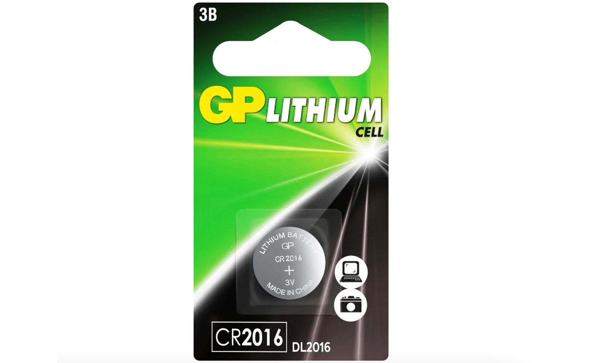 Батарейки GP Lithium CR2016 3V Ø20х1 мм (таблетка)