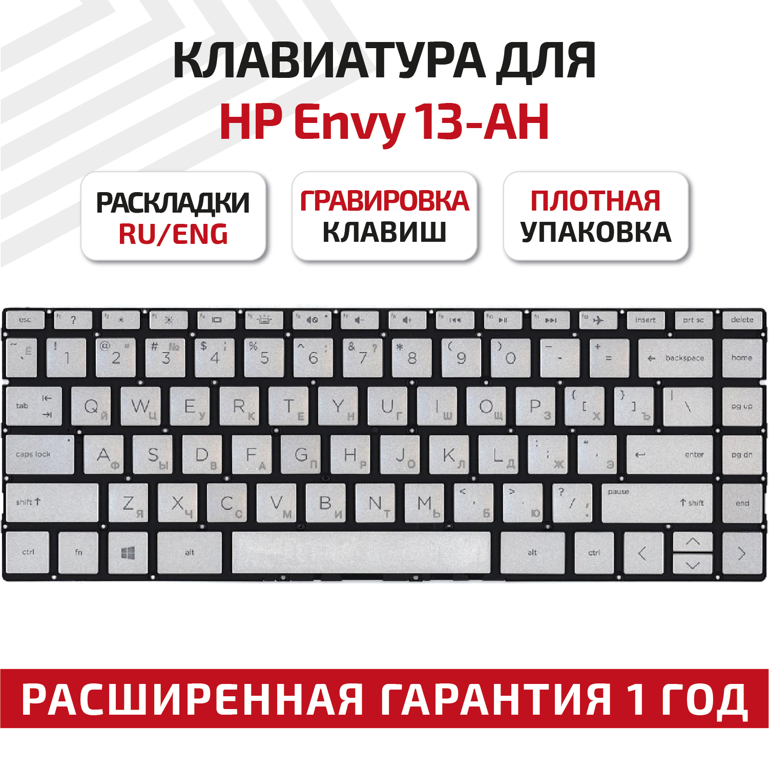 Клавиатура (keyboard) 9Z. NECBQ. A0R для ноутбука HP Envy X360 13-ag, HP Envy 13-aq, HP Pavilion 13-an, золотистый