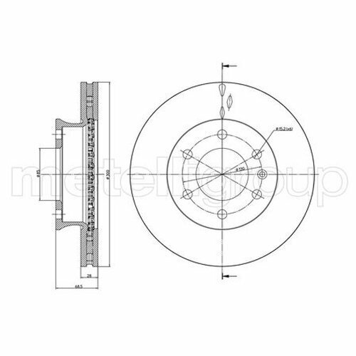Диск тормозной Trusting DF1046 для Mercedes SPRINTER 906; VW CRAFTER 3035 2E, CRAFTER 3050 2E,