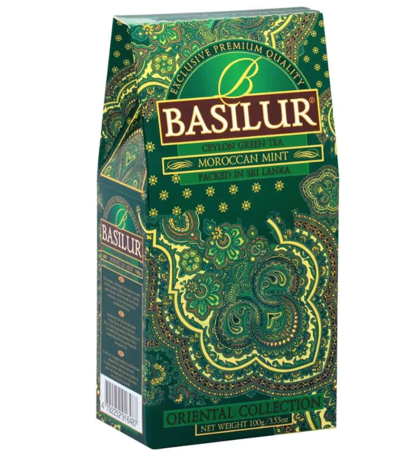 Чай Basilur MOROCCAN MINT Oriental, зеленый, цейлонский, крупнолистовой, 100г