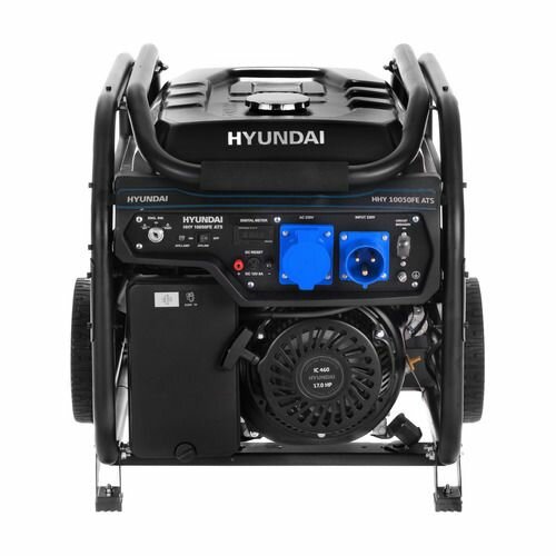 Бензиновый генератор Hyundai HHY 10050FE ATS, 220/12 В, 8.5кВт, с автозапуском, на колёсах с АКБ
