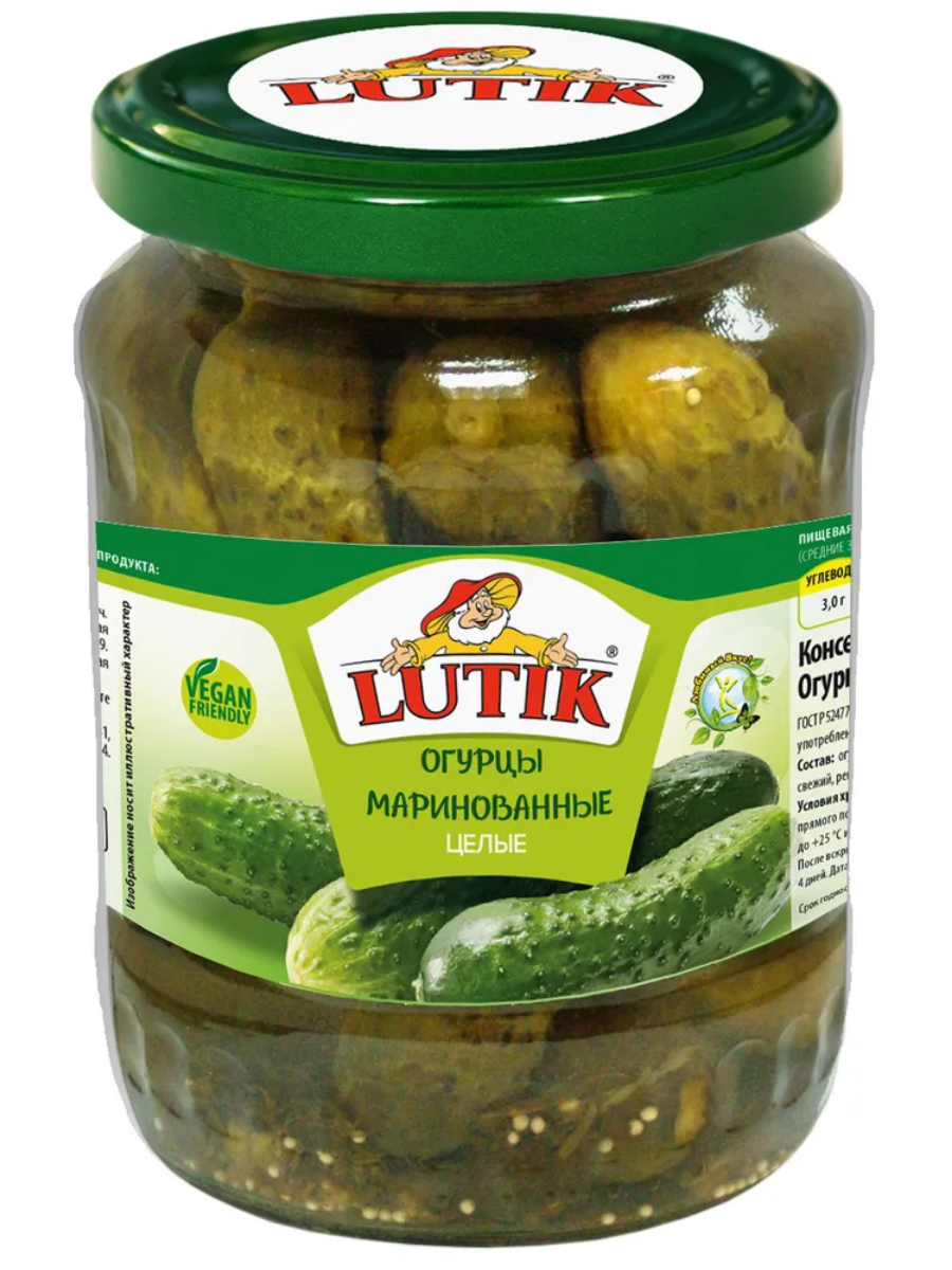 Огурцы целые маринованные 720мл