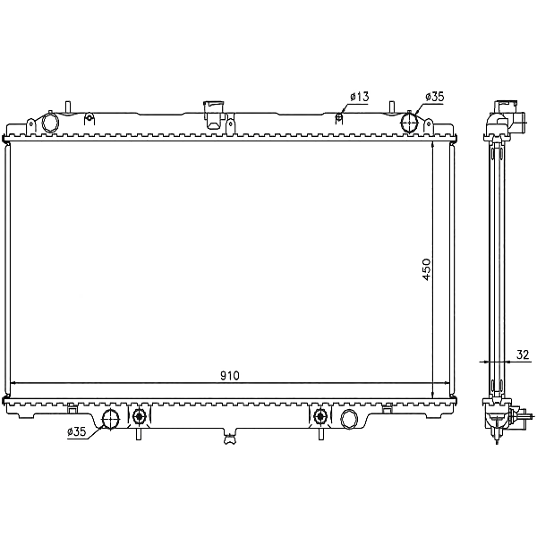 STELLOX 10-25983-SX (1025983_SX / 21410VB800 / 21460-VB805) радиатор системы охлаждения акпп\ Nissan (Ниссан) safari