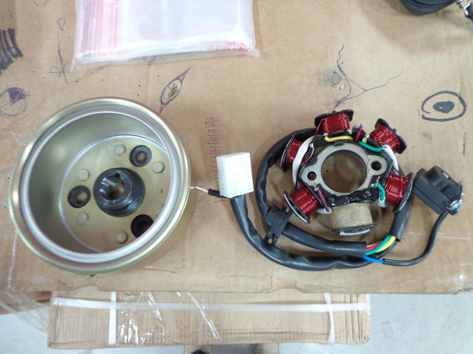 Зажигание Альфа, Delta в сб. с махов.(генер-р)(6 катушек, разъёмы:4+1)(для электростарт. двигателей)