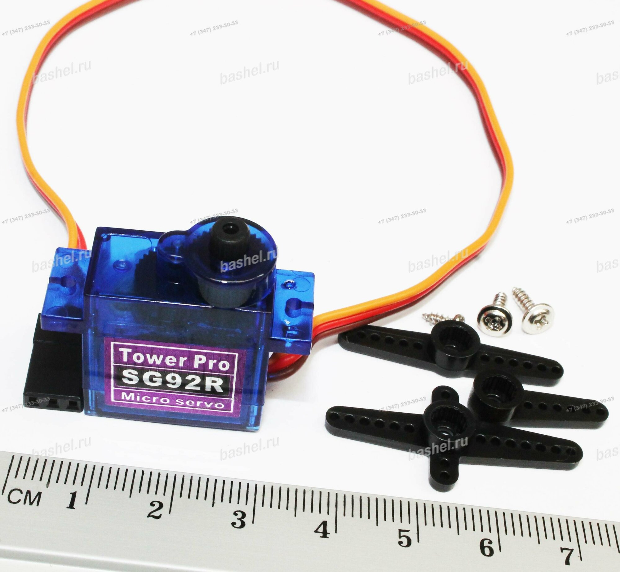 SG92R-180, Сервопривод, SPRINGRC, (Угол поворота: 180°, Uраб: 4.8-6.0VDC, Iраб: 100-750mA, М:2.5кг*см)