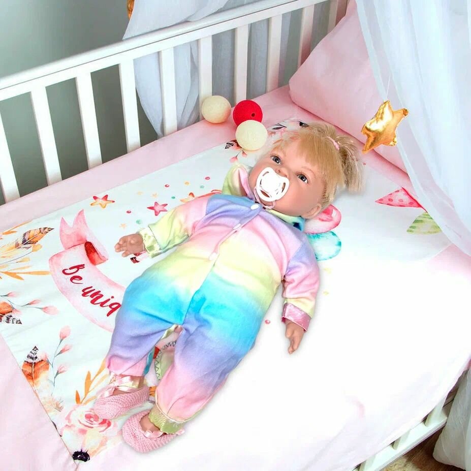 Мягконабивная кукла ALMA toys Девочка Rauber в комбинезоне 42 см 4241