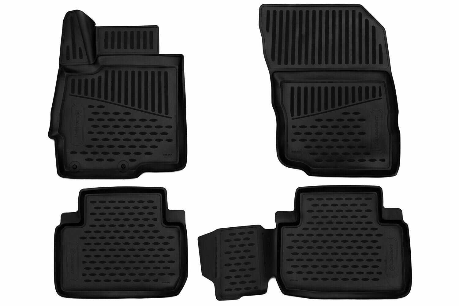 Коврики Standard, 3D в салон MITSUBISHI Eclipse Cross, 01/2017- 4 шт. (полиуретан, чёрные) Element. ELEMENT3D3547210