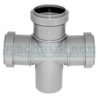 Крестовина канализационная 50х90гр (серая)