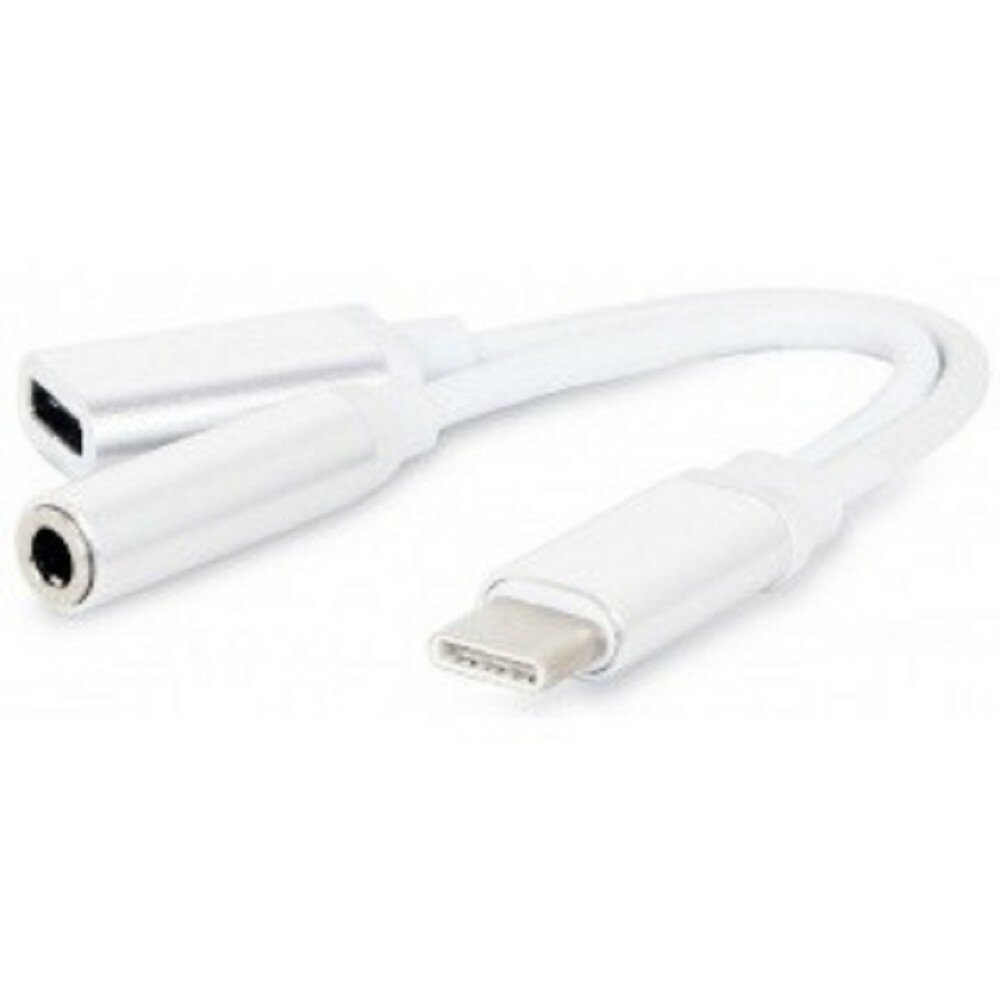 Cablexpert переходник Переходник USB, USB Type-C Jack3.5 F+ Type-C F, блистер CCA-UC3.5F-02-W