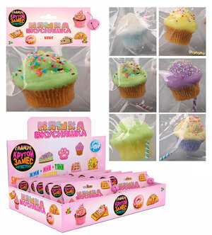 Игрушка (1Toy) Антистресс Крутой замес Няшка-вкусняшка Кекс с посыпкой [5.5см] (Т25370)