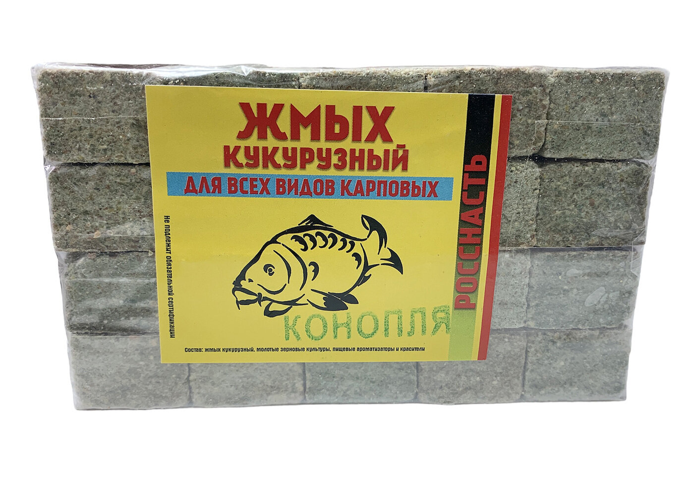 Жмых кукурузный /макуха для рыбалки / приманка рыболовная вкус Конопля