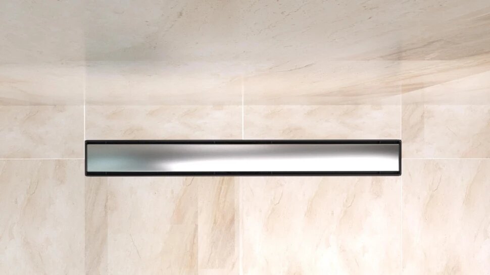 Душевой трап (лоток) BelBagno Luce BB-LD-LUCE-80-CR 73,96 см, с решеткой, 2 в 1 под плитку, хром