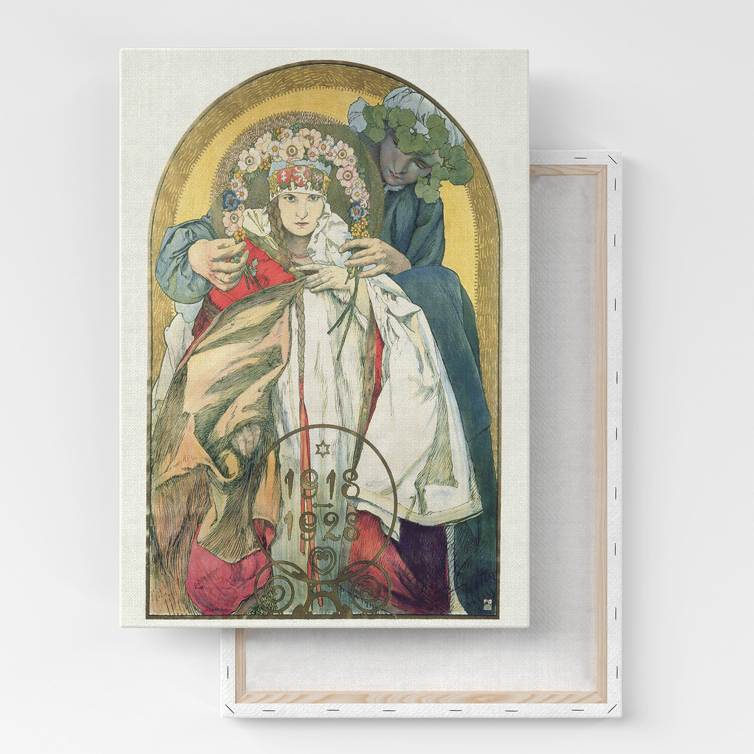 Картина на холсте, репродукция / Альфонс Муха - Годовщина основания Чехословакии / Размер 30 x 40 см