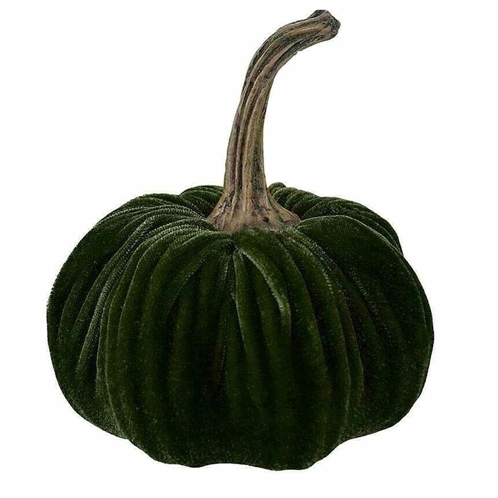 Декоративные тыквы из бархата, Зеленый