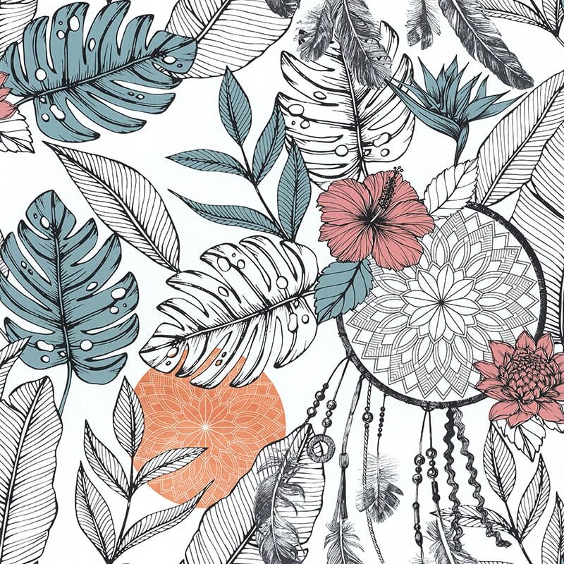 Обои Aura Les Aventures II 11201505 C; 0,53х10,05 м. , флизелин , белый